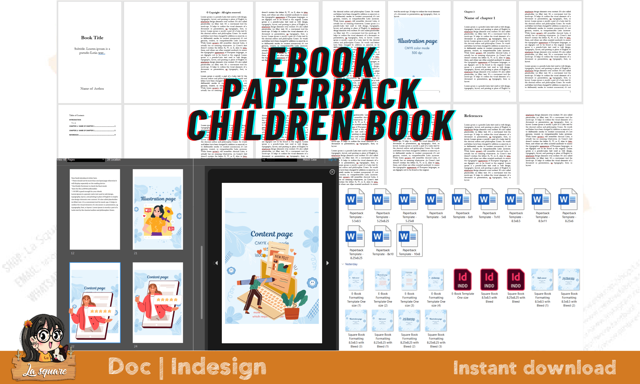 Book Formatting Templates Amazon KDP Graphic by LaSquare Paper Art ...