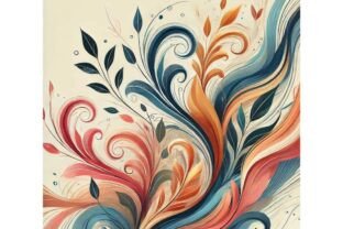 🖌️ Dynamic Plant Art with Flowing Leaf Gráfico por grifvixcolor ...