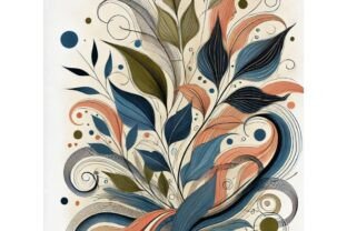 🖌️ Dynamic Plant Art with Flowing Leaf Gráfico por grifvixcolor ...