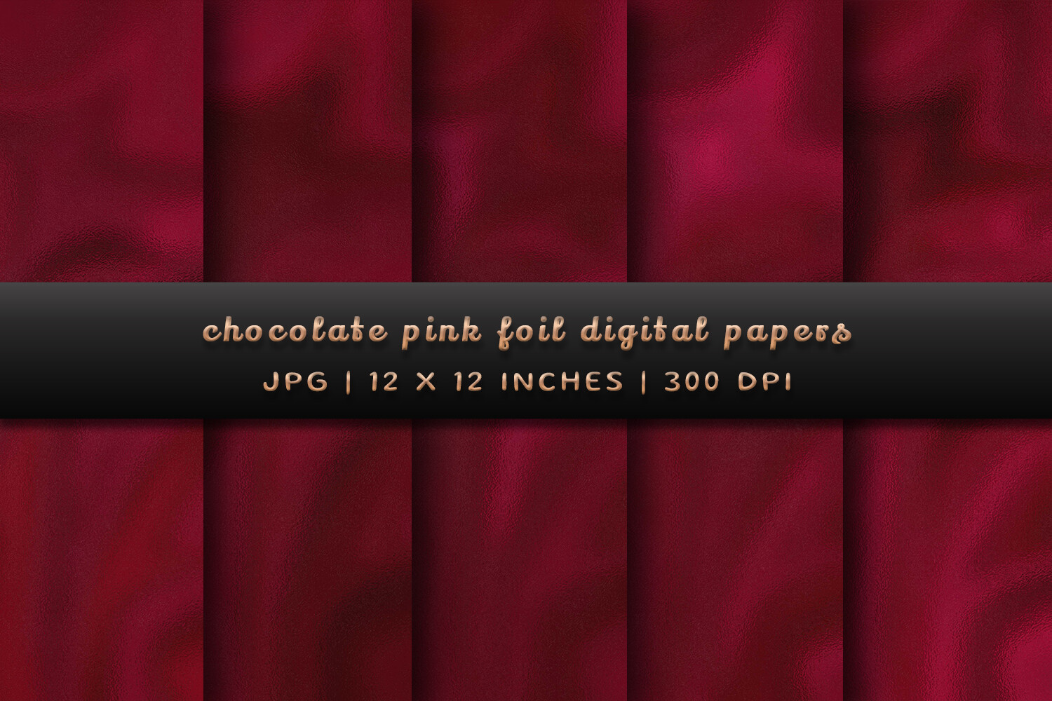 Chocolate Pink Foil Digital Papers Graphic by Pugazh Logan · Creative ...