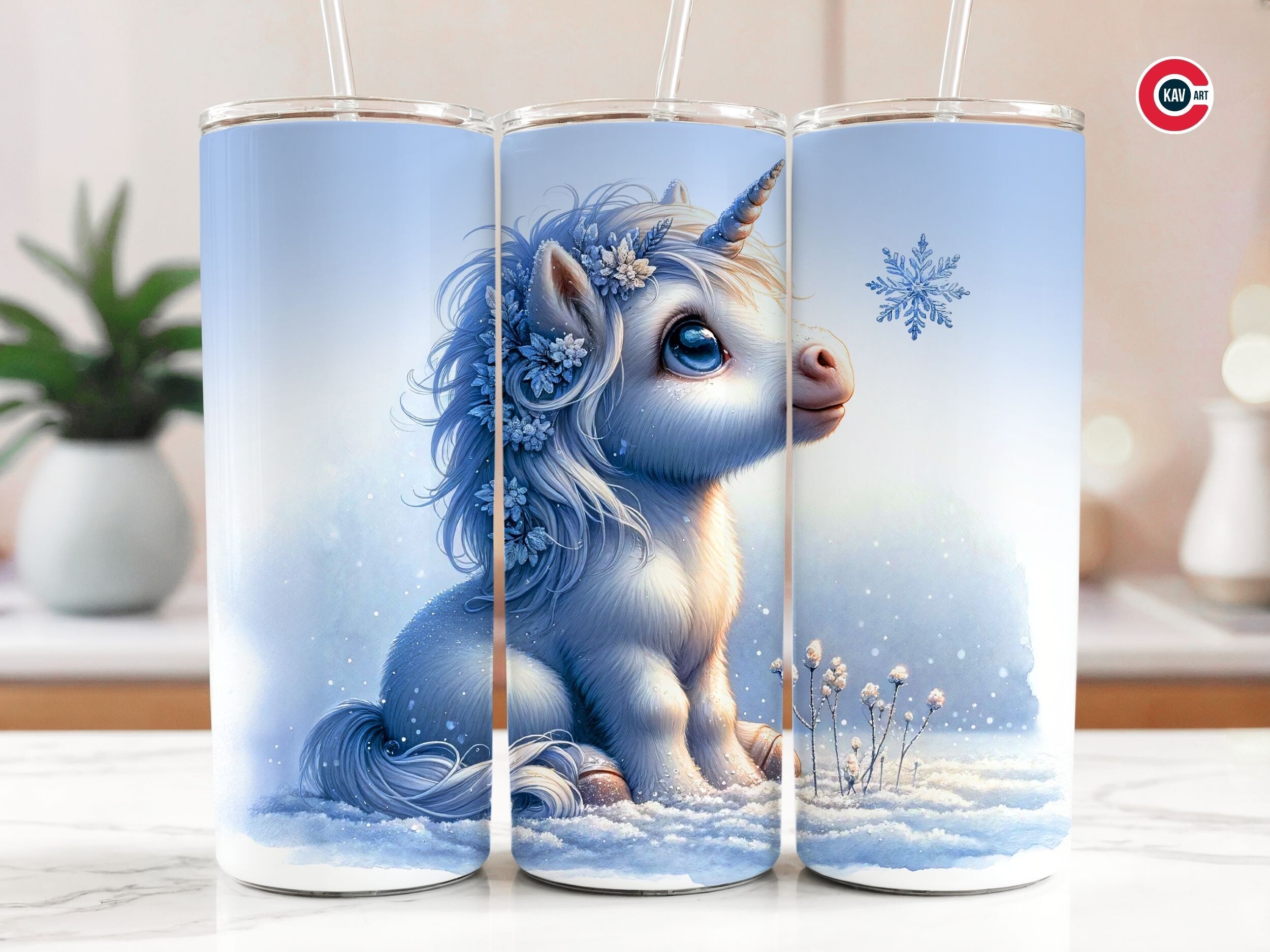 Unicorn Theme 20oz Tumbler Design Graphic by c.kav.art · Creative Fabrica
