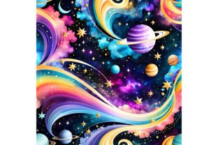 Galaxy Celestial Rainbow Tumbler Wrap Graphic by Oyonni design ...