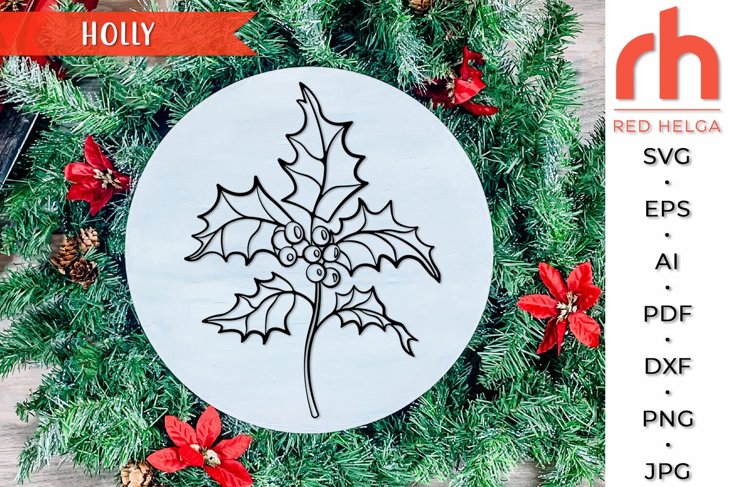 Holly Berry SVG, Sagittarius Flower DXF Graphic by redhelgaart ...