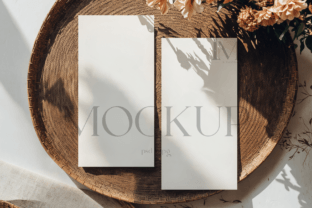 Boho 4x8 Card Mockup, Event Program Mock Graphic by TatiMockups ...