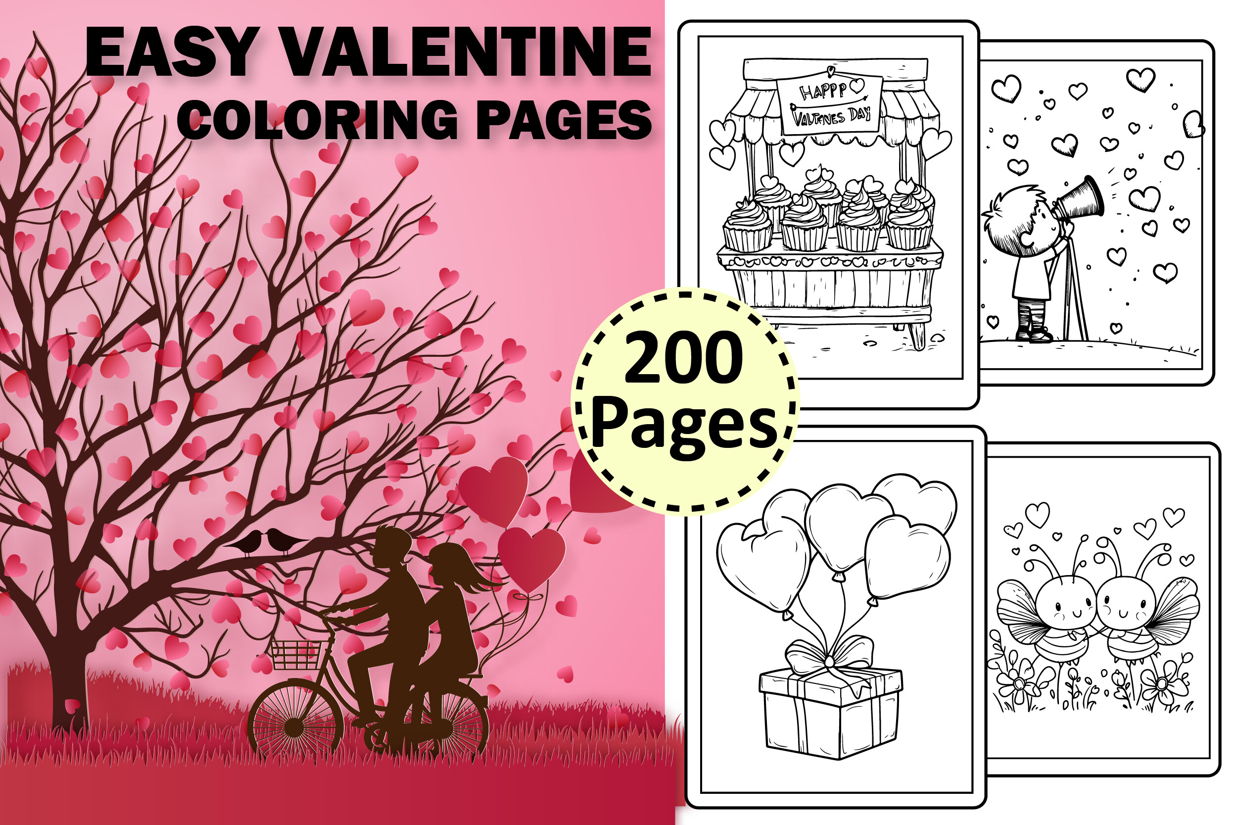 VALENTINE’S DAY COLORING BOOK for KIDS Graphic by Nandi Store ...