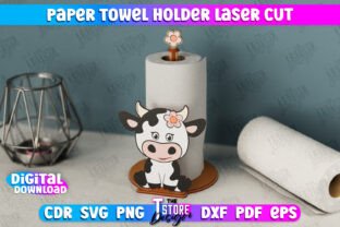 Paper Towel Holder | Cow Shape | Kitchen · Creative Fabrica