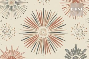 Modern Boho Sunbursts Digital Pattern Graphic by Printlovelyy ...