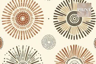 Modern Boho Sunbursts Digital Pattern Graphic by Printlovelyy ...