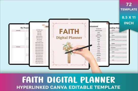 Faith Digital Planner Canva Template Graphic by KDP GALLERY · Creative ...