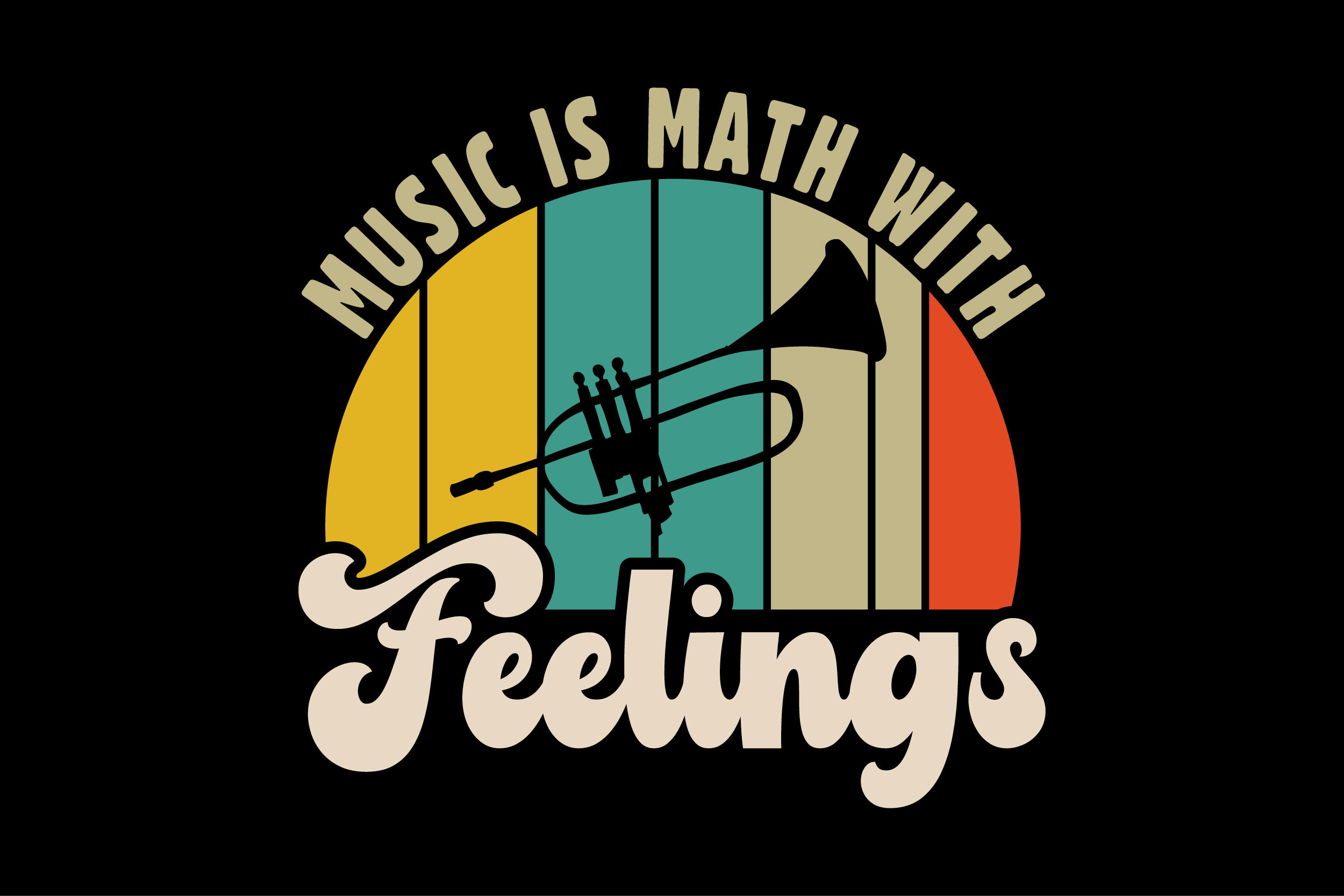 Music is Math with Feelings Graphic by Top Prints Tee · Creative Fabrica