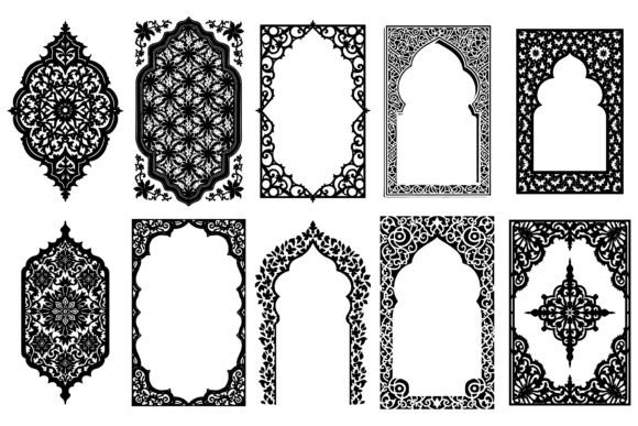 Islamic Laser Cut Vector Art Designs Graphic by Amazin_art · Creative ...