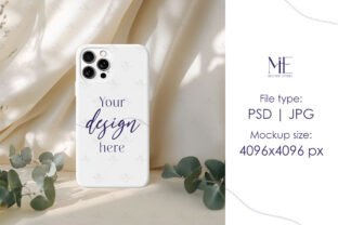 Phone Mockup PSD, Boho Smartphone Case Graphic by Mie Mockup Studio ...