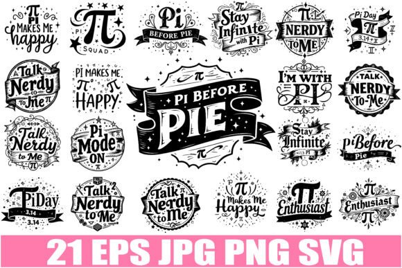 Pi Day Bundle - Math-Themed Designs Graphic by Designs River · Creative ...