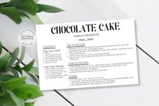 Editable Recipe Card Template Canva Graphic by DigitalDesignsLaura ...