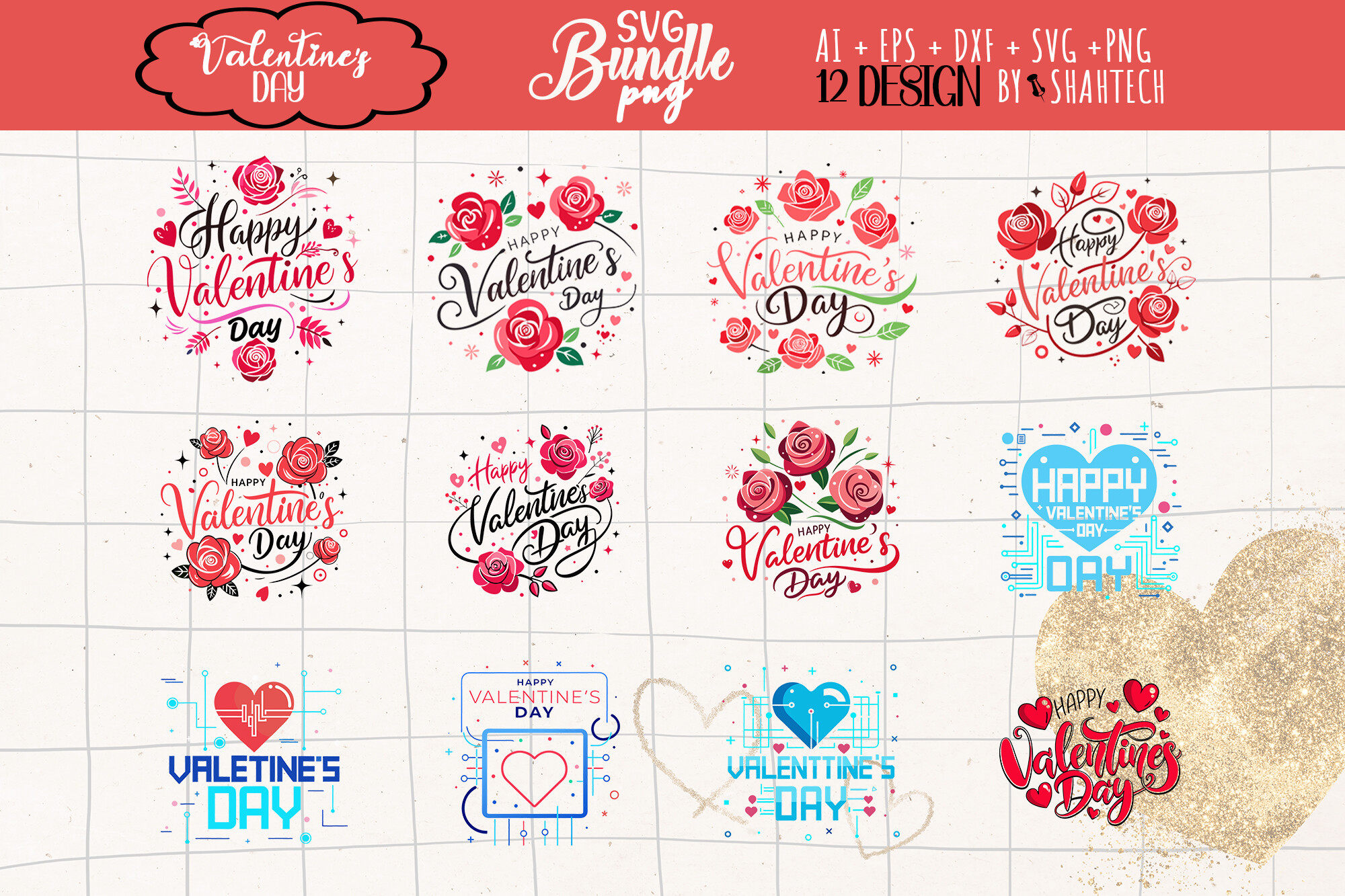 Happy Valentines Day Svg Heart Love Png Graphic by shahtech50 ...