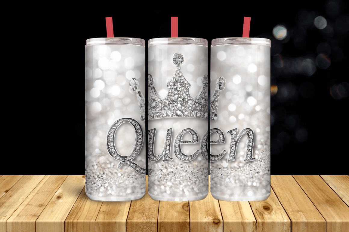 Queen 20oz Skinny Tumbler Digital Design Graphic by Magic Creative ...
