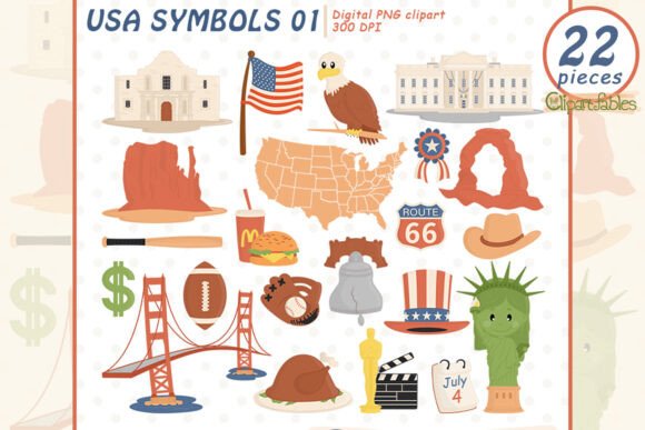 Usa National Symbols Clipart