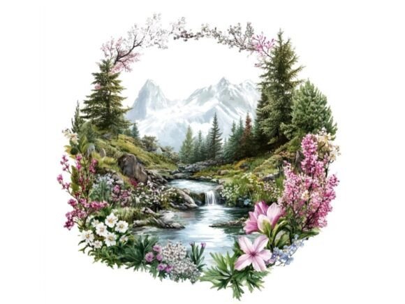 54 Spring Landscape Clipart Designs & Graphics