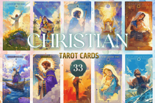Christian Tarot Cards - 33 PNG Clipart Graphic by Sahad Stavros Studio ...