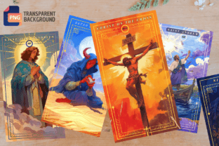 Christian Tarot Cards - 33 PNG Clipart Graphic by Sahad Stavros Studio ...