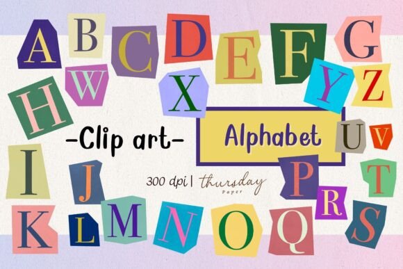 Alphabet Clipart Graphic by Thursday paper · Creative Fabrica