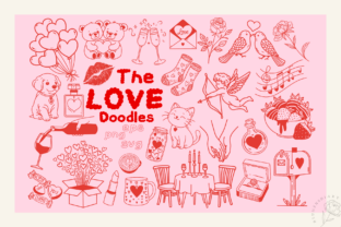 The Love Doodles Line Art Graphic by blumensdiary · Creative Fabrica