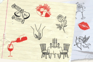 The Love Doodles Line Art Graphic by blumensdiary · Creative Fabrica