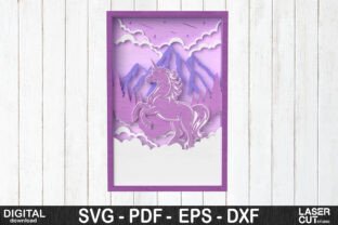 Unicorn Fantasy Laser Cut Art · Creative Fabrica