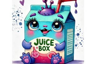 🧃 a Juice Box Baby Monster with a Straw Afbeelding door Creativeguru ...