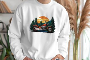 Motorcycle Sunset Png, Biker Landscape Graphic by DeeNaenon · Creative ...