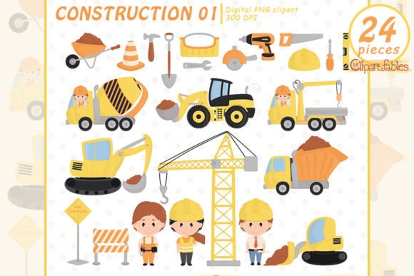 Under Construction Clipart, Truck Design Graphic by clipartfables ...