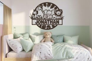 Safari Animals Name Sign Svg Nursery · Creative Fabrica