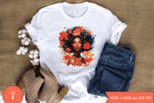 Afro Black Woman Butterfly Floral PNG Graphic by My Creative Pencil ...