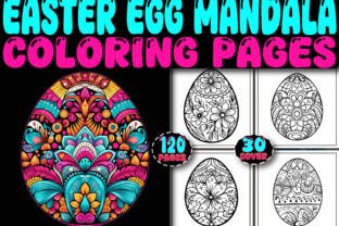 Easter Egg Mandala Coloring Pages Graphic by Cute Designer · Creative ...