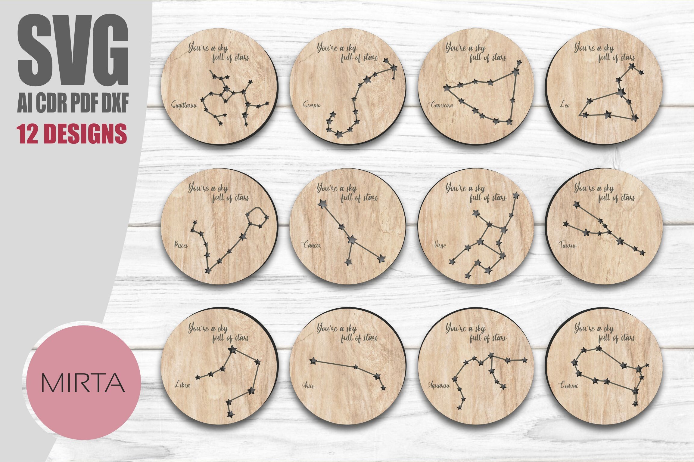 Coaster Bundle Valentine Day Svg, Laser · Creative Fabrica