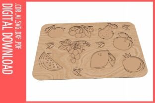 Educational Puzzle Fruits and Berries · Creative Fabrica