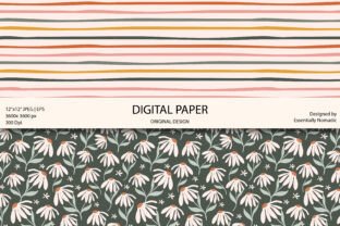 Boho Wildflowers Digital Paper Pack Graphic by EssentiallyNomadic ...