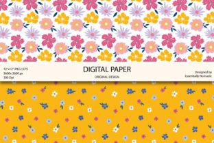 Bright Floral Spring Digital Paper Pack Graphic by EssentiallyNomadic ...