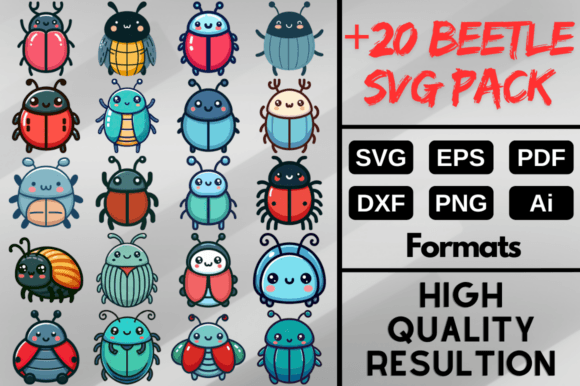 Beetle SVG Bundle Pack, Bug Digital PNG Graphic by Artful Assetsy ...