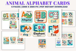 Animal Alphabet Flashcards Graphic by Nora as · Creative Fabrica