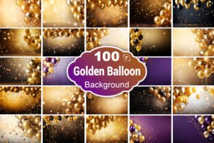 Golden Balloon Background Graphic by Forhadx5 · Creative Fabrica