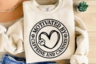 Motivated by Caffeine and Canines SVG Graphic by monster · Creative Fabrica