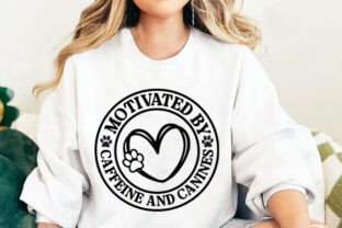 Motivated by Caffeine and Canines SVG Graphic by monster · Creative Fabrica