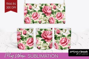 Spring Flowers Mug Wrap PNG Sublimation Graphic by Orange Brush Studio ...