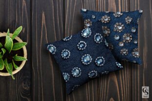 Rhinestones Blue Denim Digital Papers Graphic by Creative Store ...