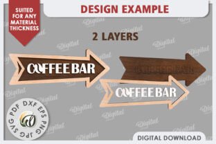 Arrow Signs for Drinks LaserCut Bundle · Creative Fabrica