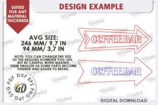 Arrow Signs for Drinks LaserCut Bundle · Creative Fabrica