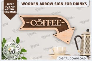 Arrow Signs for Drinks LaserCut Bundle · Creative Fabrica