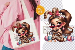 Sassy Leopard Girl for Easter Day Graphic by VeloonaP · Creative Fabrica