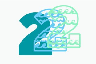 Aquatic Numbers 3D SVG · Creative Fabrica